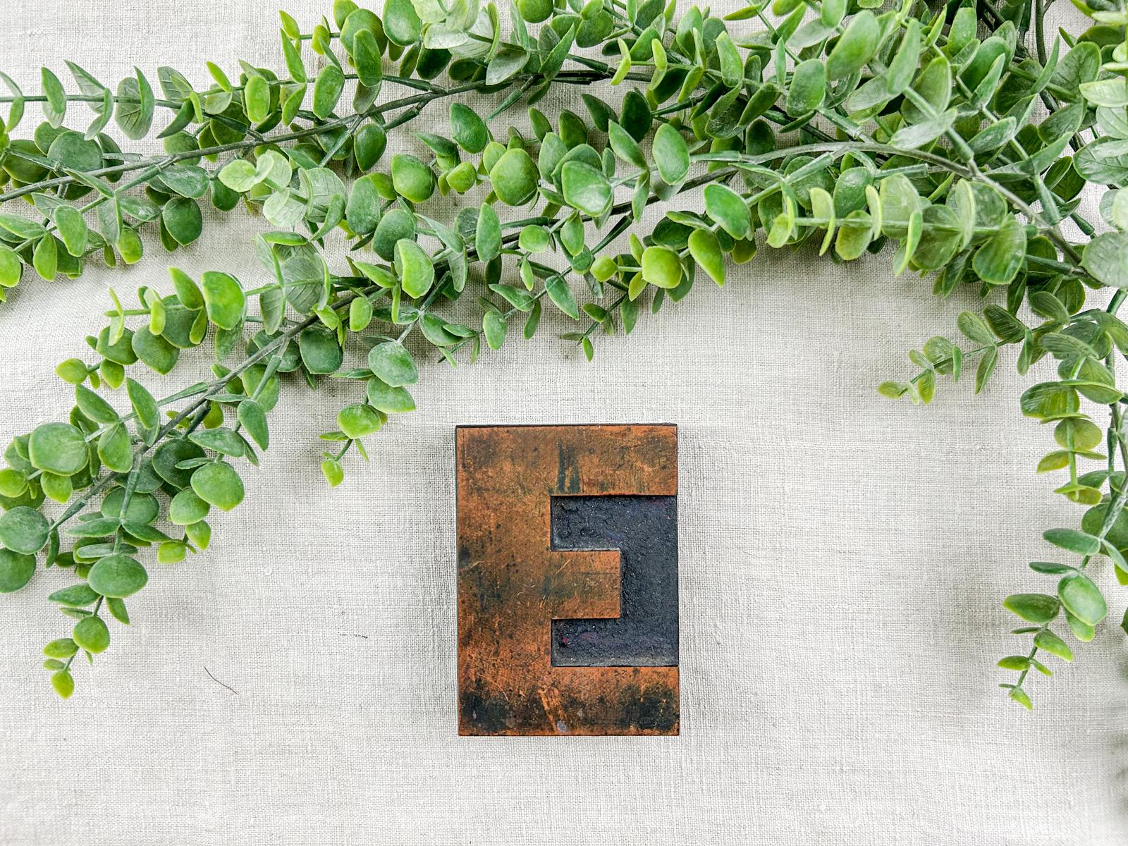 Vintage San Serif Vintage Letterpress Block "E" – Conard & Co.